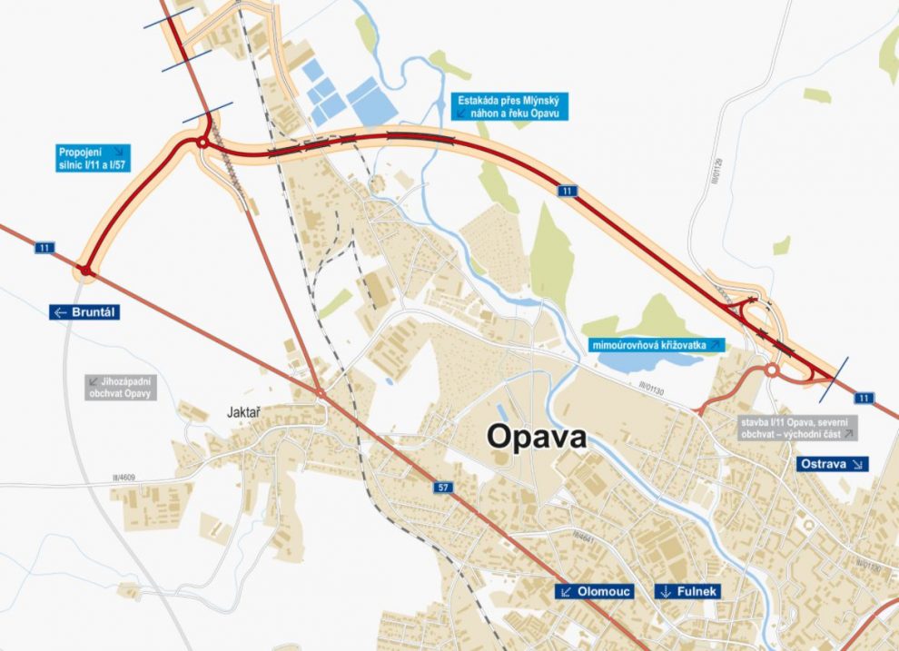 Severní obchvat Opavy je kompletní, ŘSD zprovoznilo zbývající západní ...