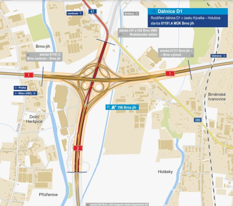Proměna dálniční křižovatky D1 a D2 má pravomocné povolení, stavba ...