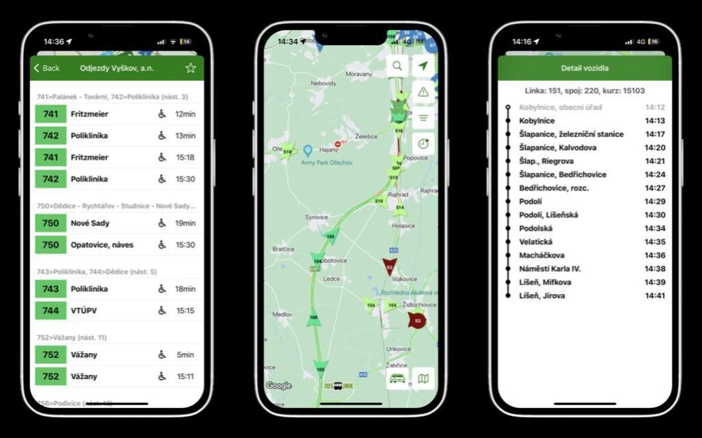 Informace o aktuální poloze vozidel IDS JMK využívají cestující stále ...