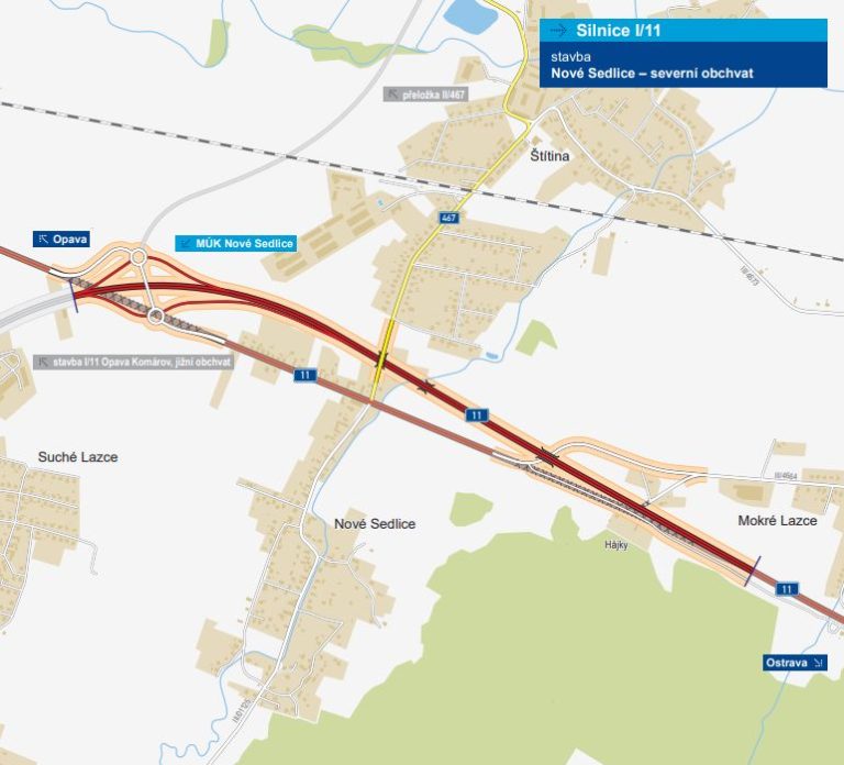 Obchvat obce Nové Sedlice na I/11 na Opavsku má pravomocné územní rozhodnutí - Zdopravy.cz